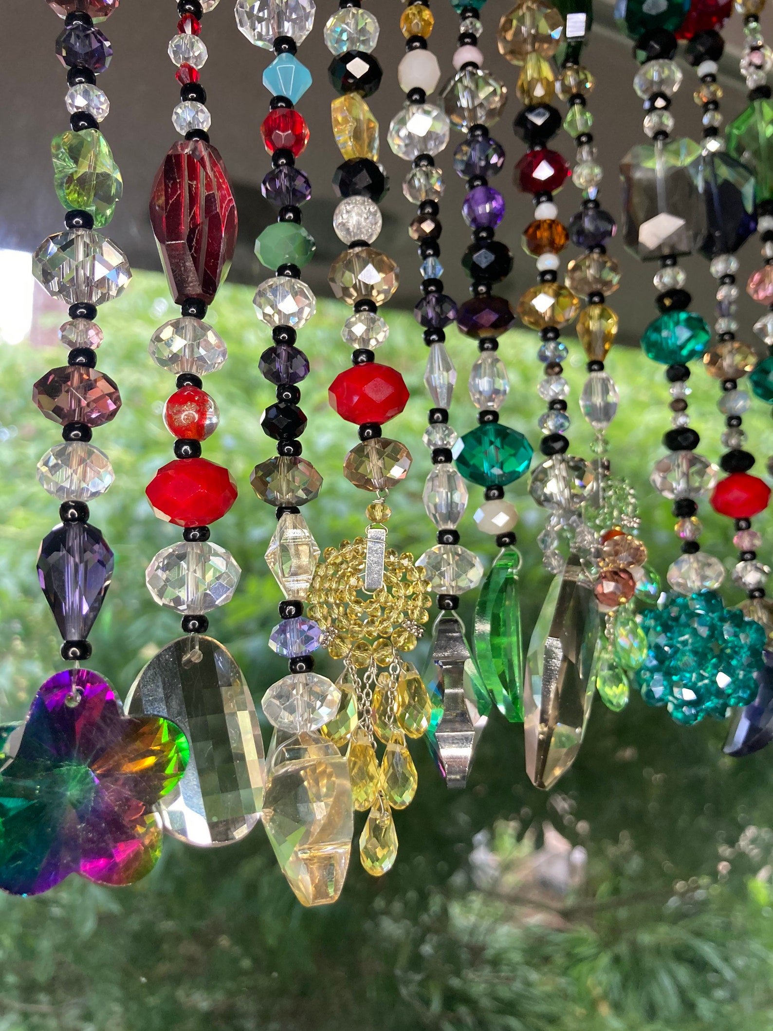 Bohemian Boho Beaded Curtain Window Doorway Glass Crystal - Etsy