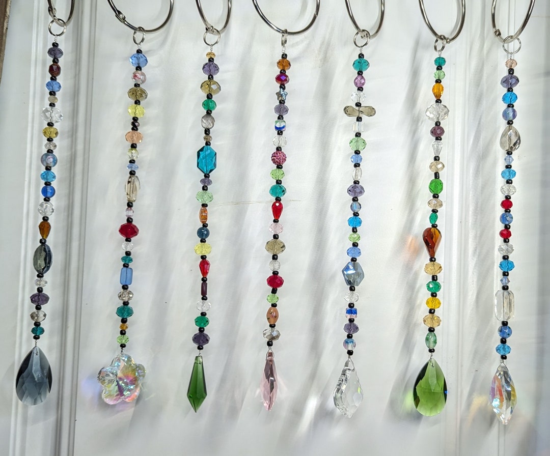 Window Beads 12” Long Sun-catcher Crystal Beads, Handmade Home Decor - Etsy