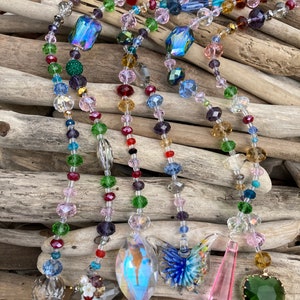 19.5" Long Window Beads, Crystals Glass Metal, Quality Beads, Handmade ...