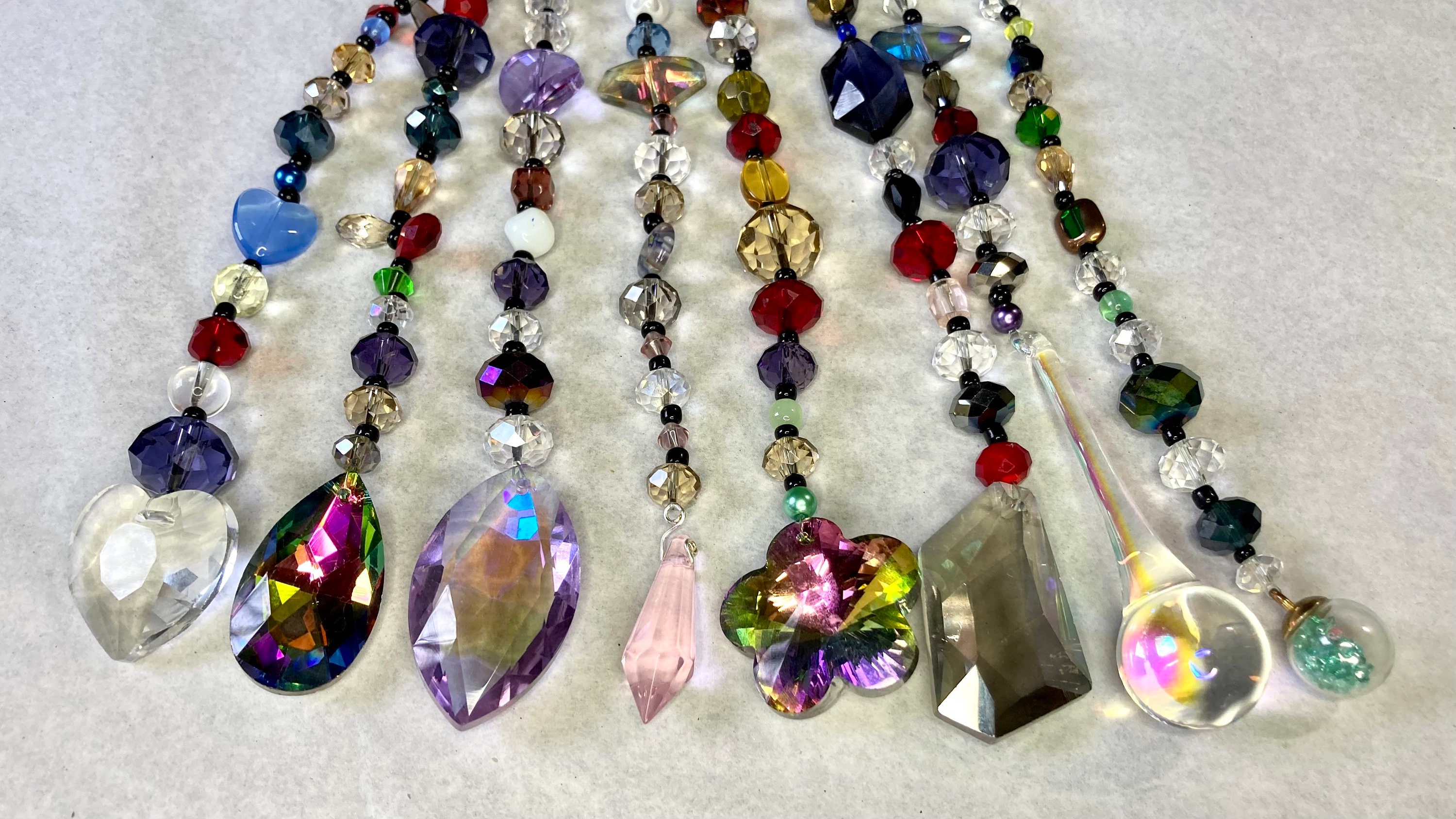 Window Beads 16.5” Long Sun-catcher Crystal Beads, Handmade - Etsy