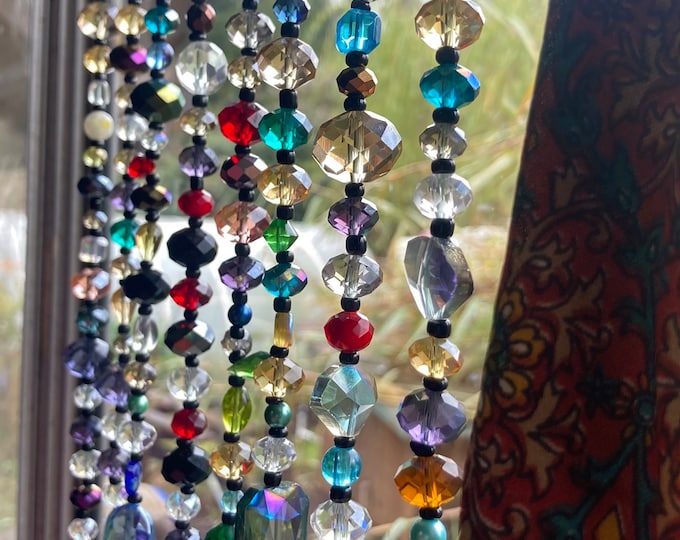 Window Beads 16.5” Long Sun-catcher Crystal Beads, Handmade - Etsy