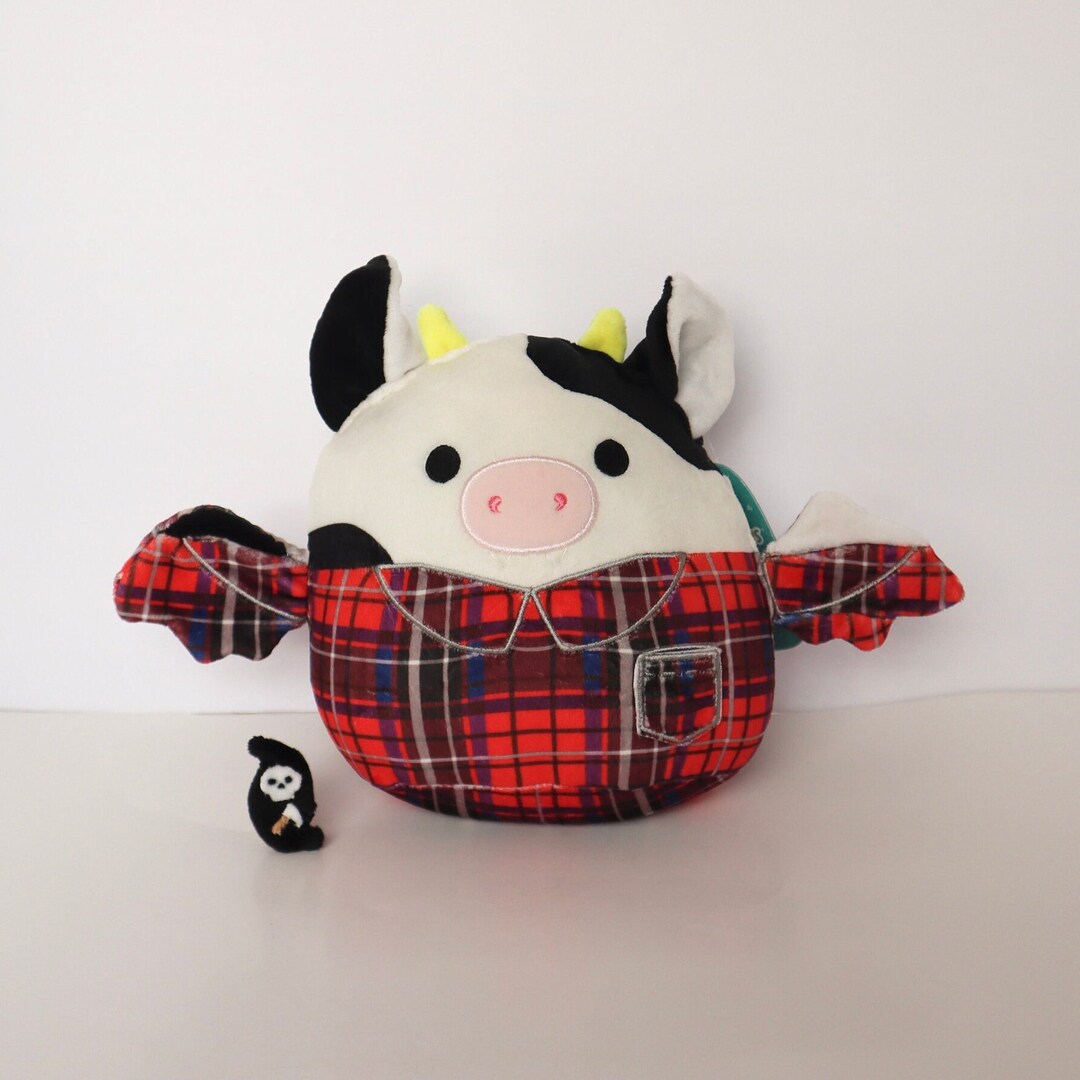 Custom Cow Bat Squishmallow Connor the Cow Bat Collectible Animal Plush ...