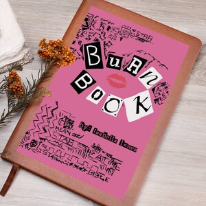 Burn Book Journal, Personalized Leather Journal, Movie Lover Gift, Gift ...