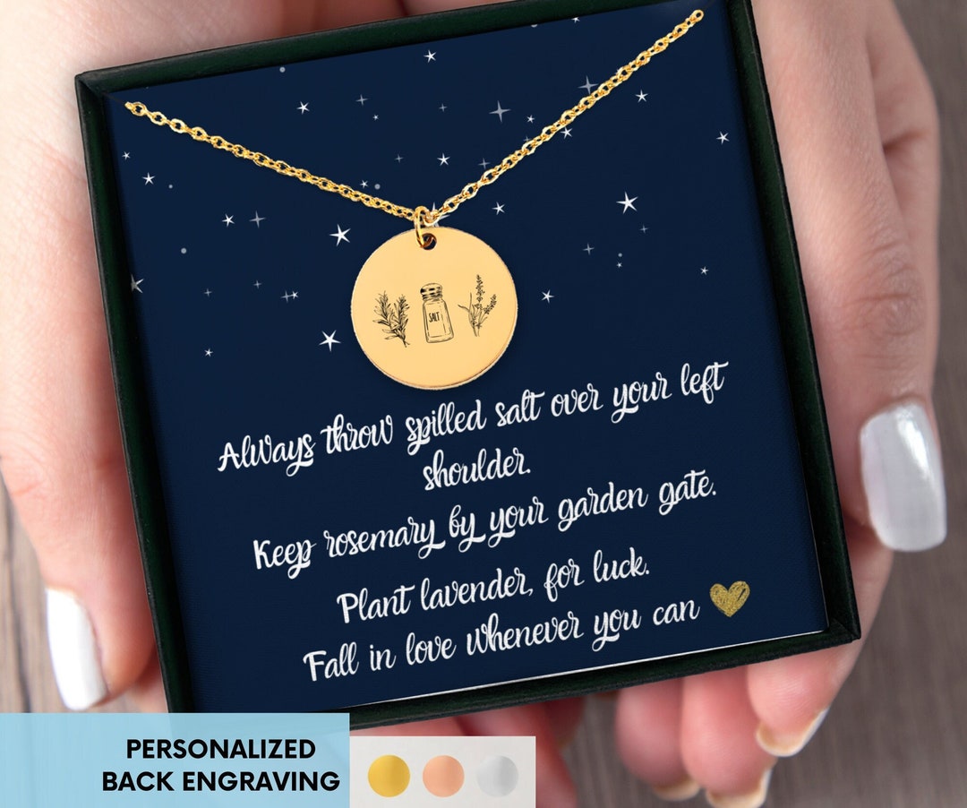 Practical Magic Witchy Necklace for Women, Witchy Gifts, Salt Rosemary ...