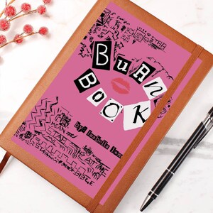 Burn Book Journal, Personalized Leather Journal, Movie Lover Gift, Gift ...