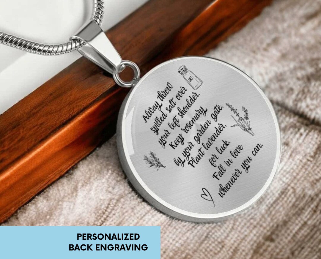 Practical Magic Witchy Necklace for Women, Witchy Gifts, Salt Rosemary ...