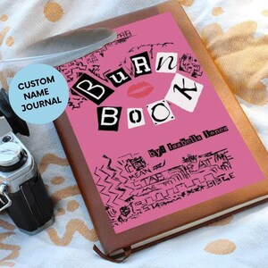 Burn Book Journal, Personalized Leather Journal, Movie Lover Gift, Gift ...