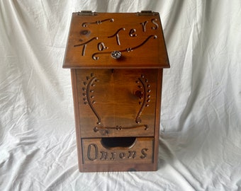 Wooden Potato Onion Box - Etsy
