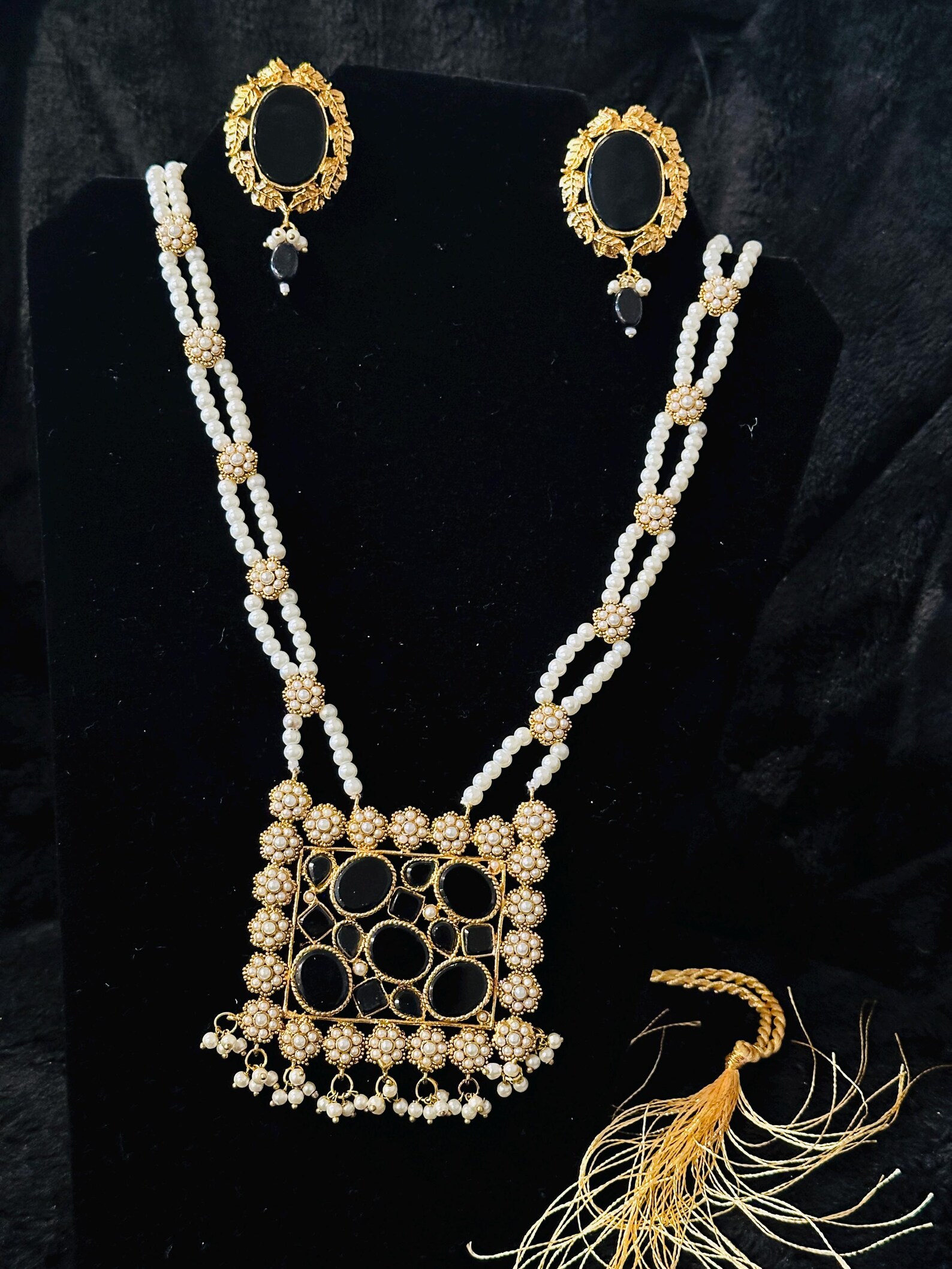 Blush Pink Maala Set/necklace With Earrings Inclusive - Etsy