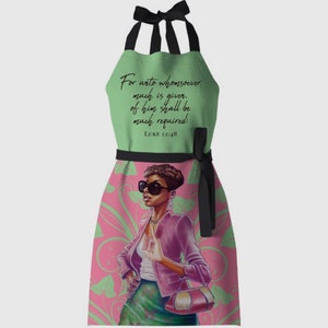 Pink and Green Sorority Apron AKA Gift - Etsy