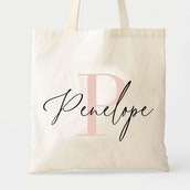 Personalized Monogram Tote Bag Custom Tote Name Tote Name Initial Bag ...