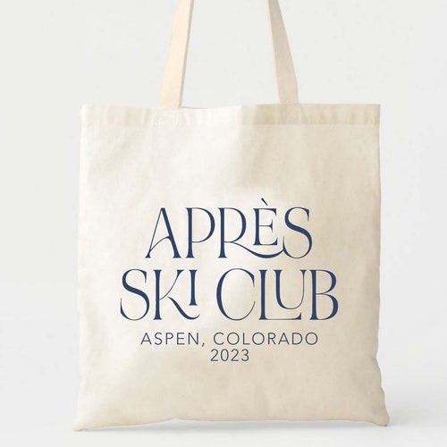 Apres Ski Tote Mountain Welcome Tote Altitude Kit Ski - Etsy