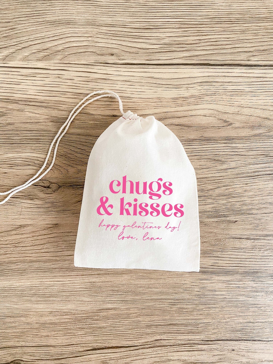 Chugs and Kisses - Galentines Day - Heart Party Favor Bag - Galentine ...