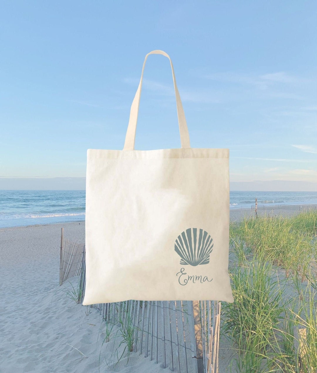 Shell Name Tote - Beach Bachelorette - Custom Wedding Tote ...