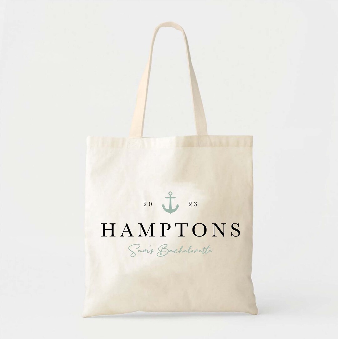 Nautical Hamptons Tote - Hamptons Welcome Tote Bag - East Coast Summer ...