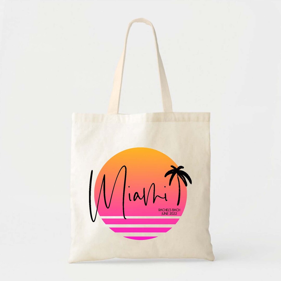 Miami Vice Bachelorette Tote - Miami Vacation Tote - Bachelorette Gift ...