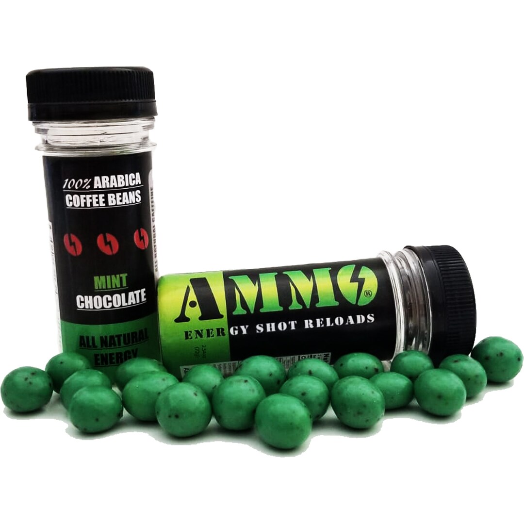 AMMO® Coffee Mint Chocolate Natural Energy Mint Chocolate Coffee Rounds ...
