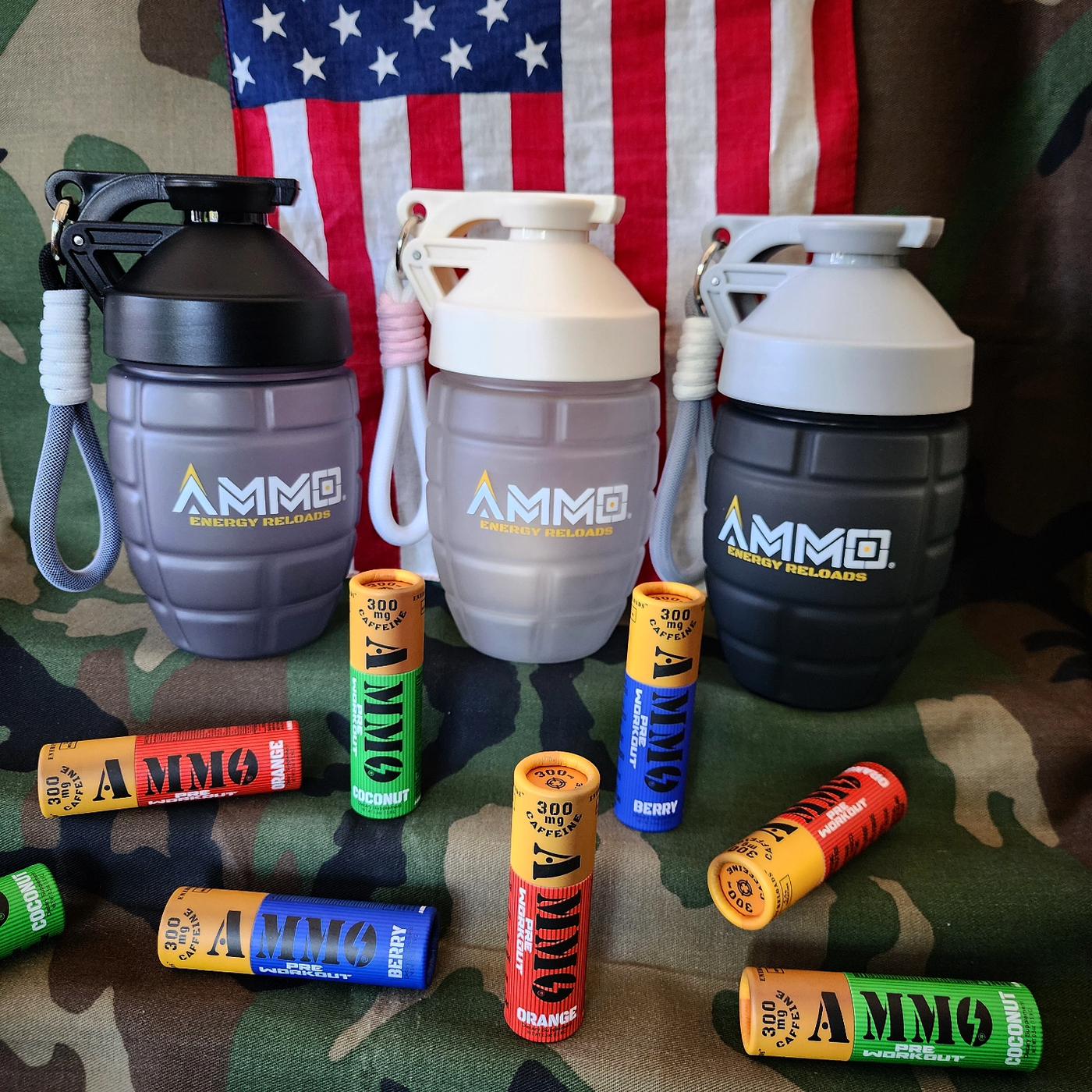 AMMO® Grenade Shaker Water Bottle 20oz Gym Fitness Protein Shaker Leak ...