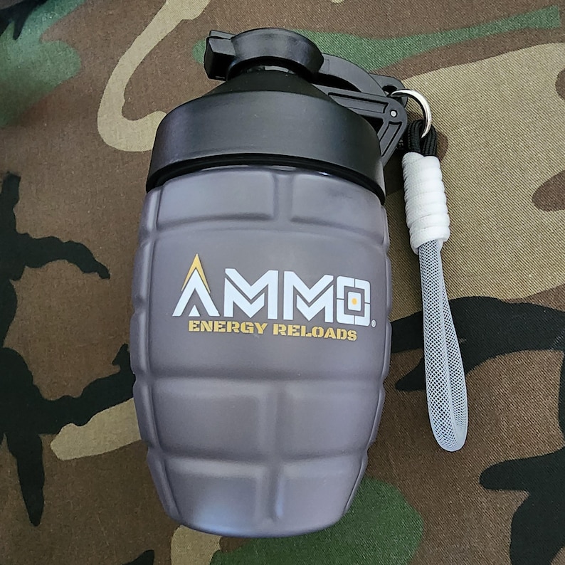 AMMO® Grenade Shaker Water Bottle 20oz Gym Fitness Protein Shaker Leak ...