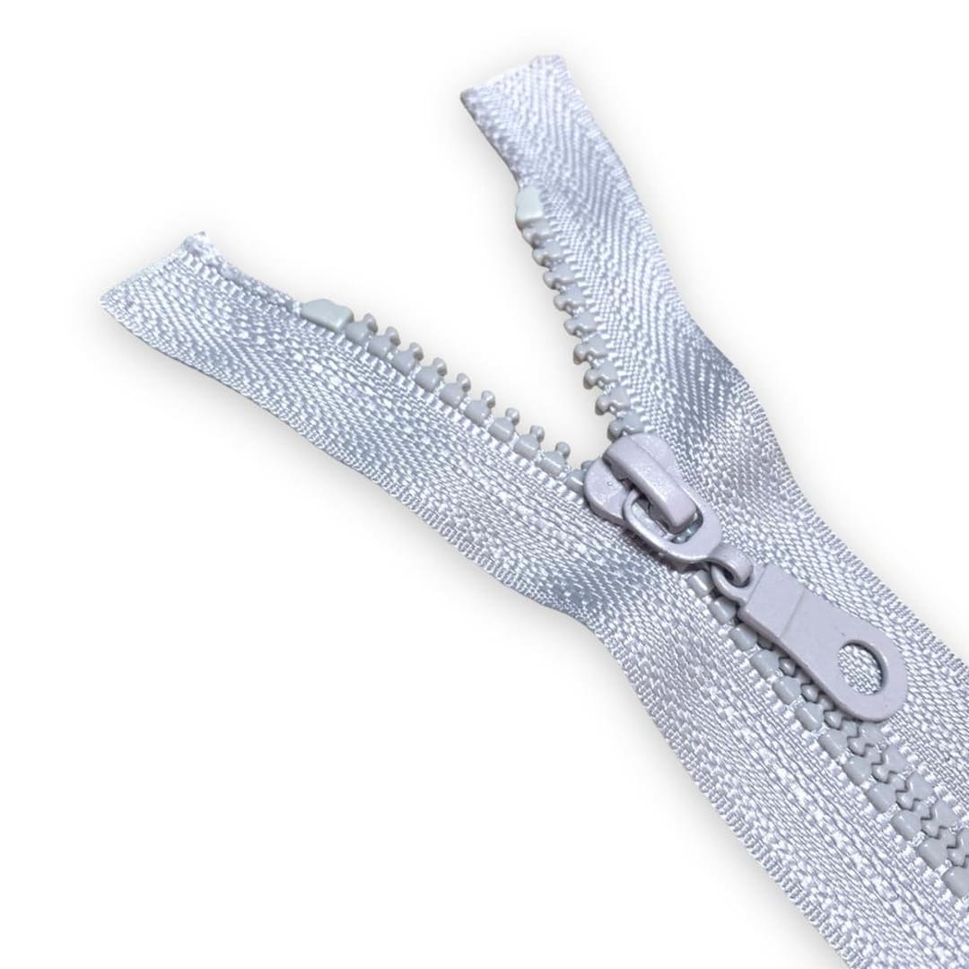 Chunky Zip Light Grey Open Ended closed Ended Jackenverschluss Teilbar ...