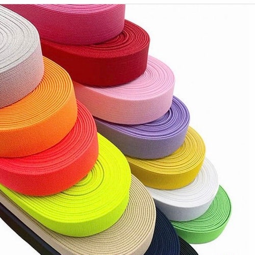 1 Inch 25mm Wide Elastic Band Colored Double-side Twill - Etsy