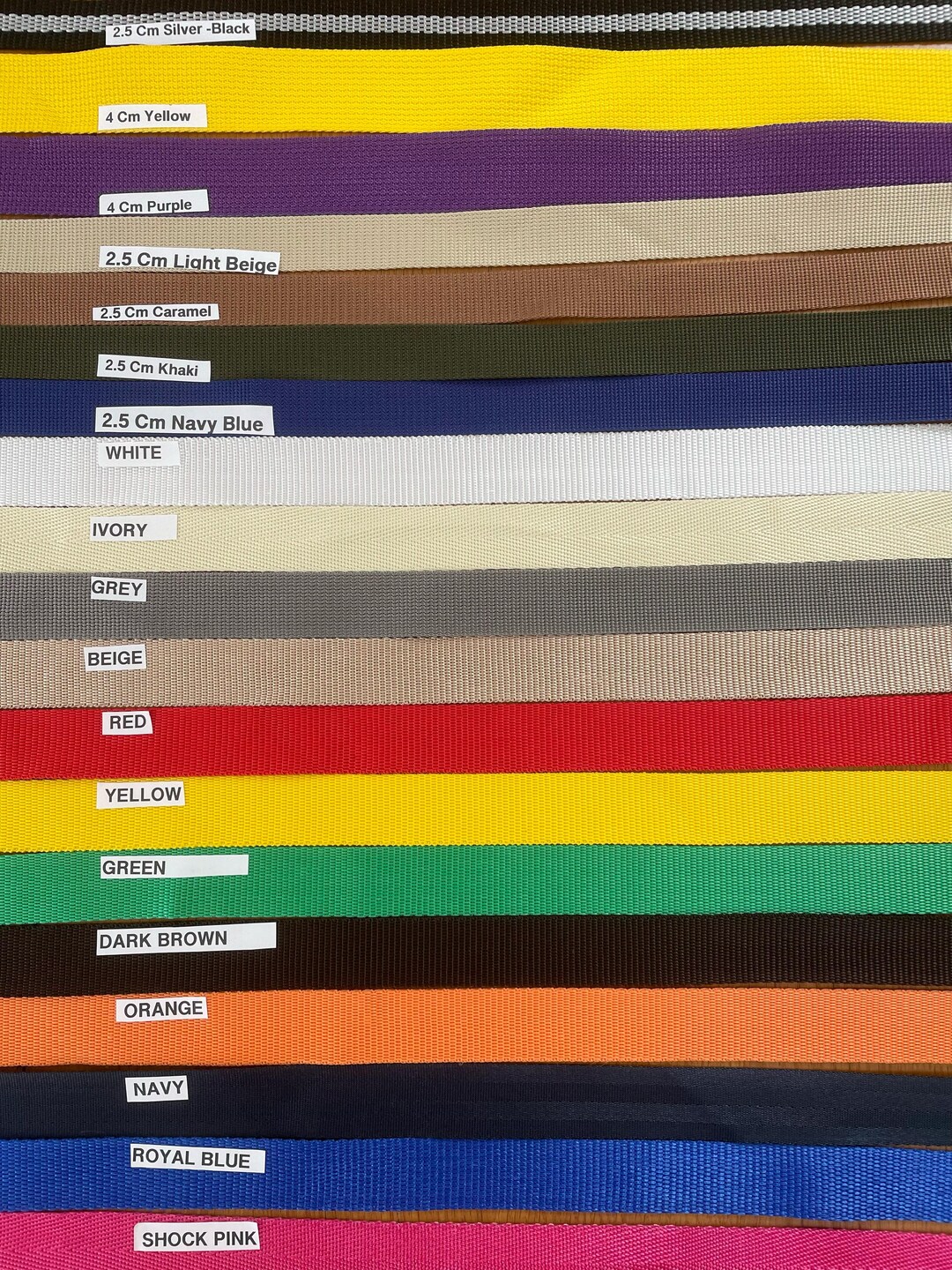 NON CHEMICAL DYE Polyester Webbing Tape Heavy Duty 2.5 Cm 3 Cm 4 Cm ...