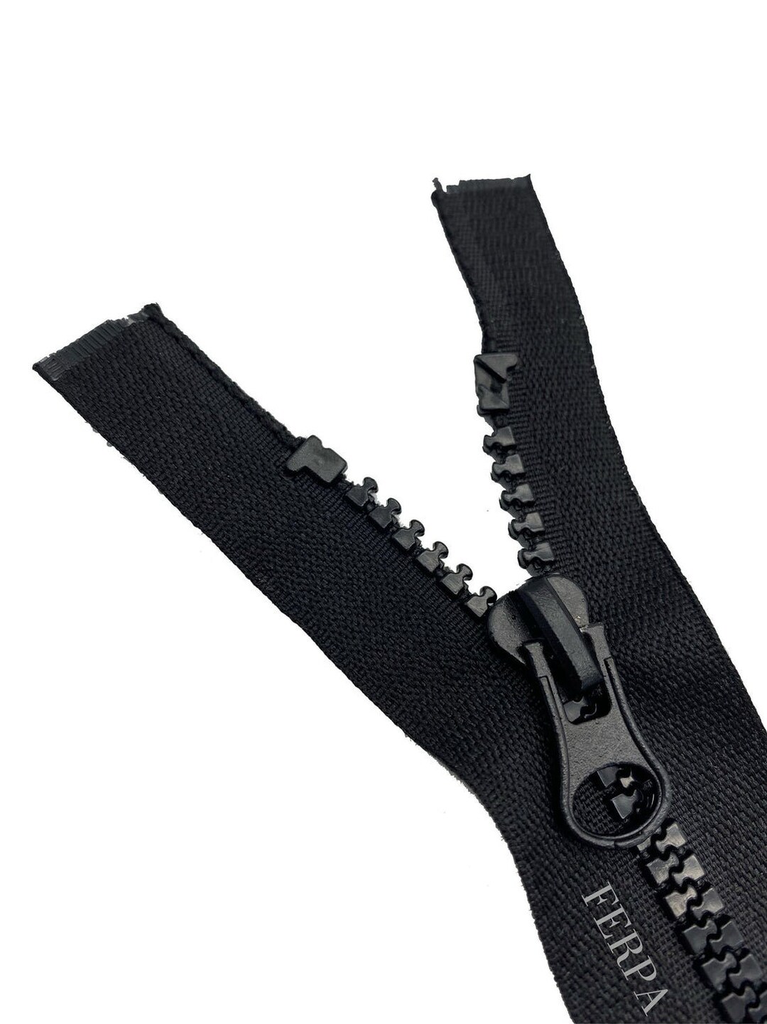 5 X Black Open Ended or Closed Ended Chunky Zip 3 Cm - 80 Cm, Divisible ...