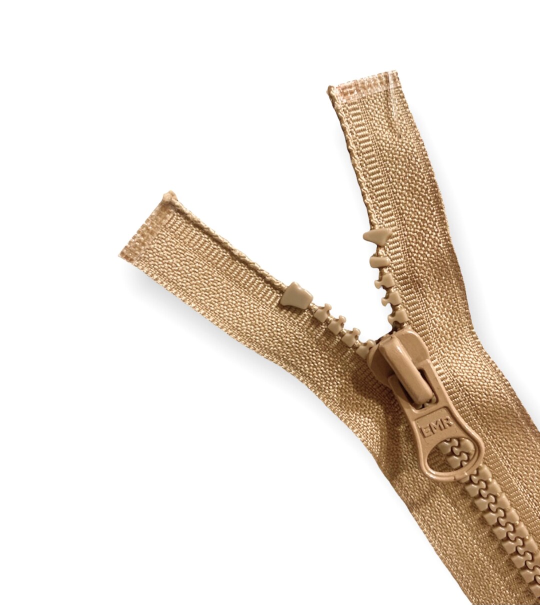 Chunky Zip Light Camel Brown Open Ended or Closed Ended 4 Cm - 80 Cm ...