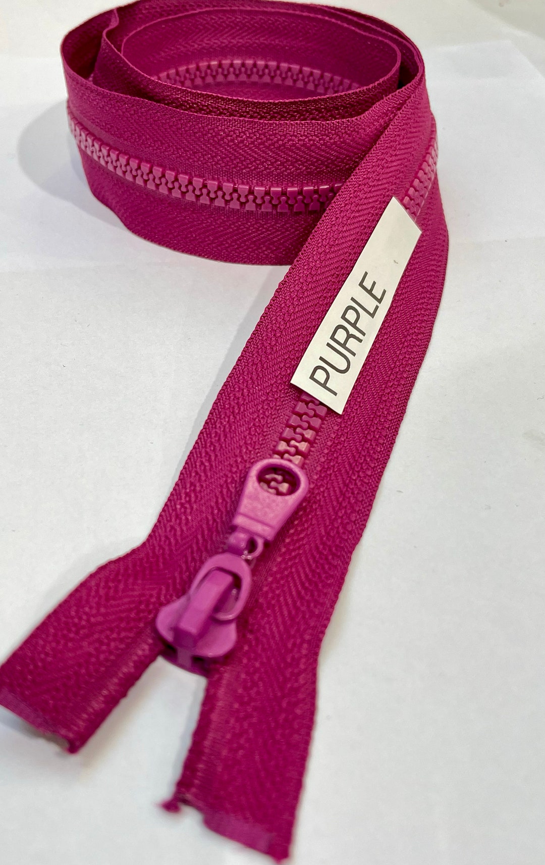 Chunky Zip Purple -violet Open Ended or Closed Ended 4 Cm - 80 Cm ...