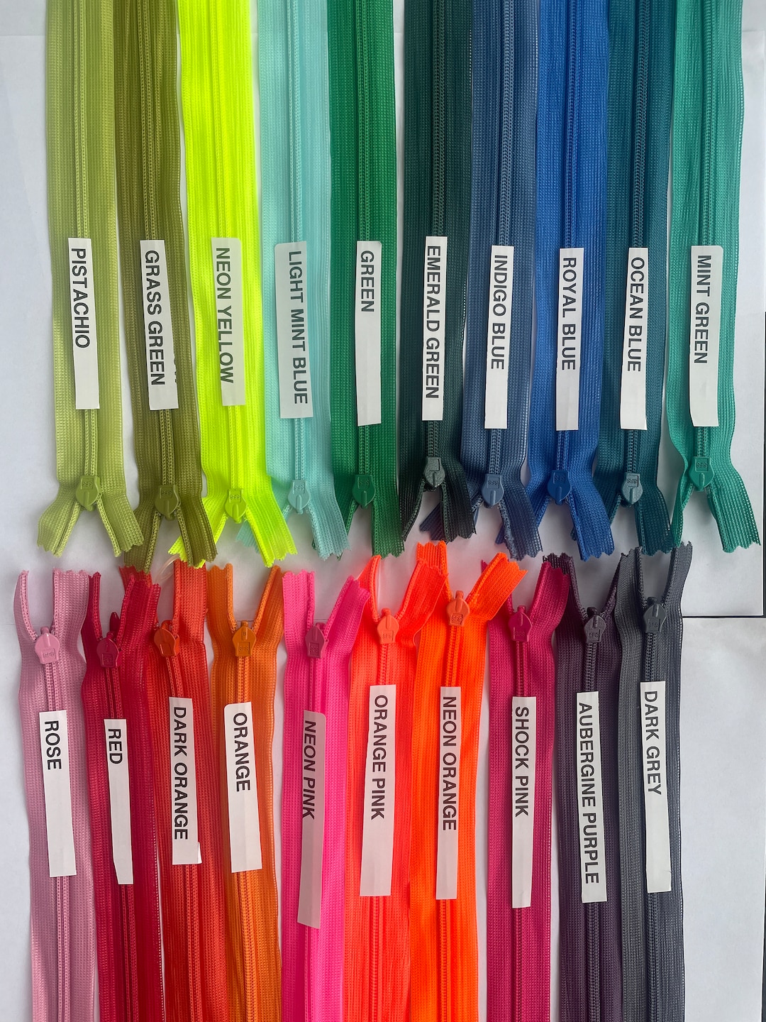 Colorful Concealed Zips: 50 Sizes, Dress & Skirt Zippers - Etsy