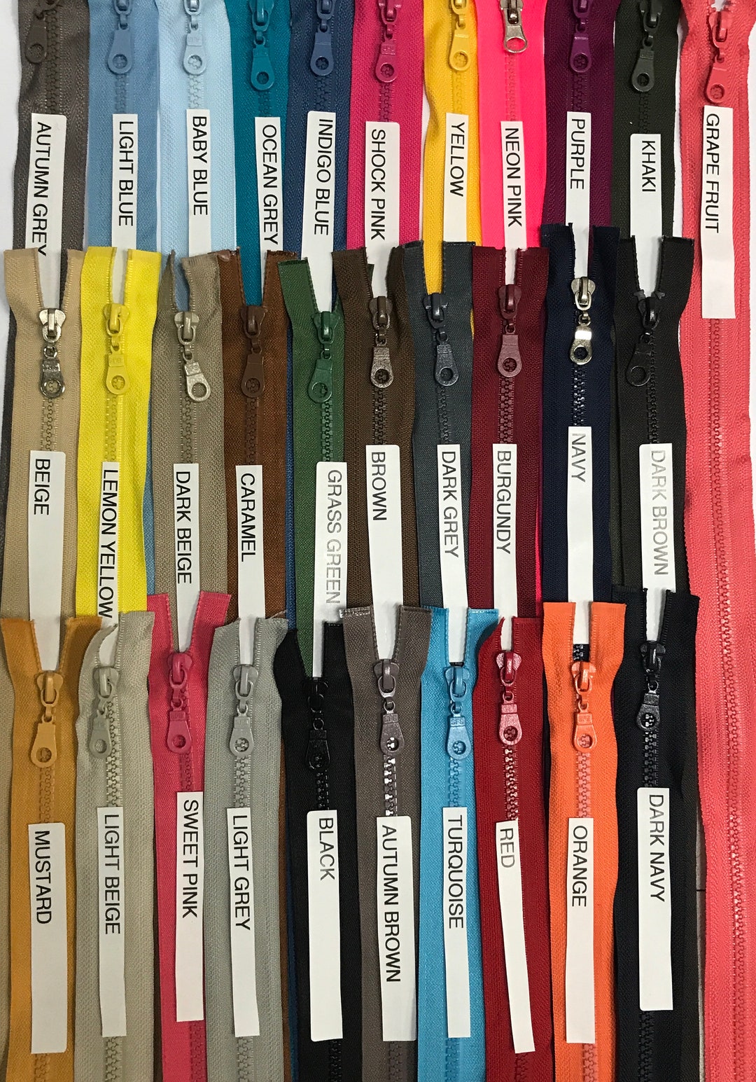 Closed Ended Chunky Zip 6 Cm - 75 Cm Zipper, Indivisible Zipper ...