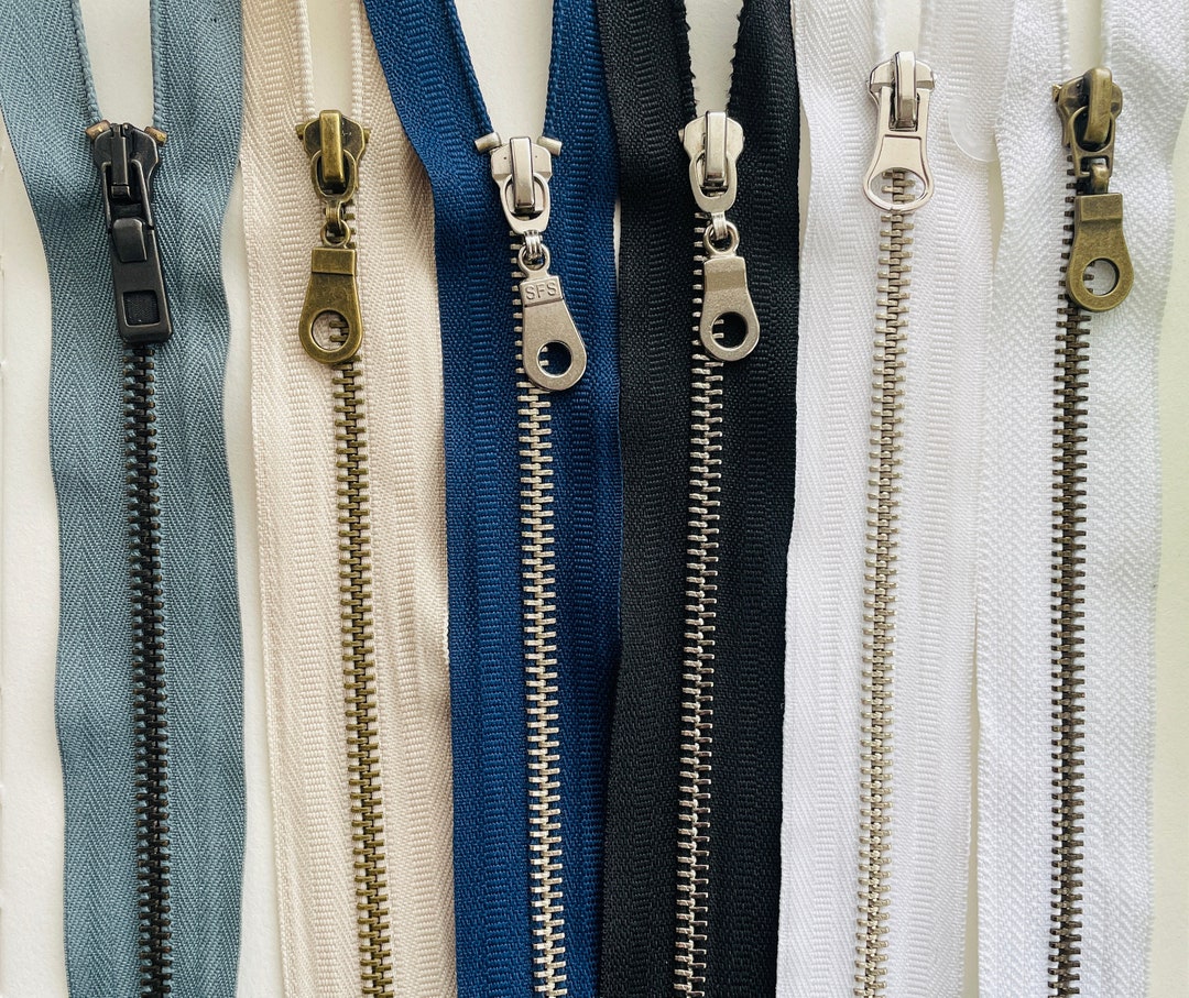 Metal Open Ended Jacket Zip: Black, Blue, Brown, Navy (5cm-80cm) - Etsy UK