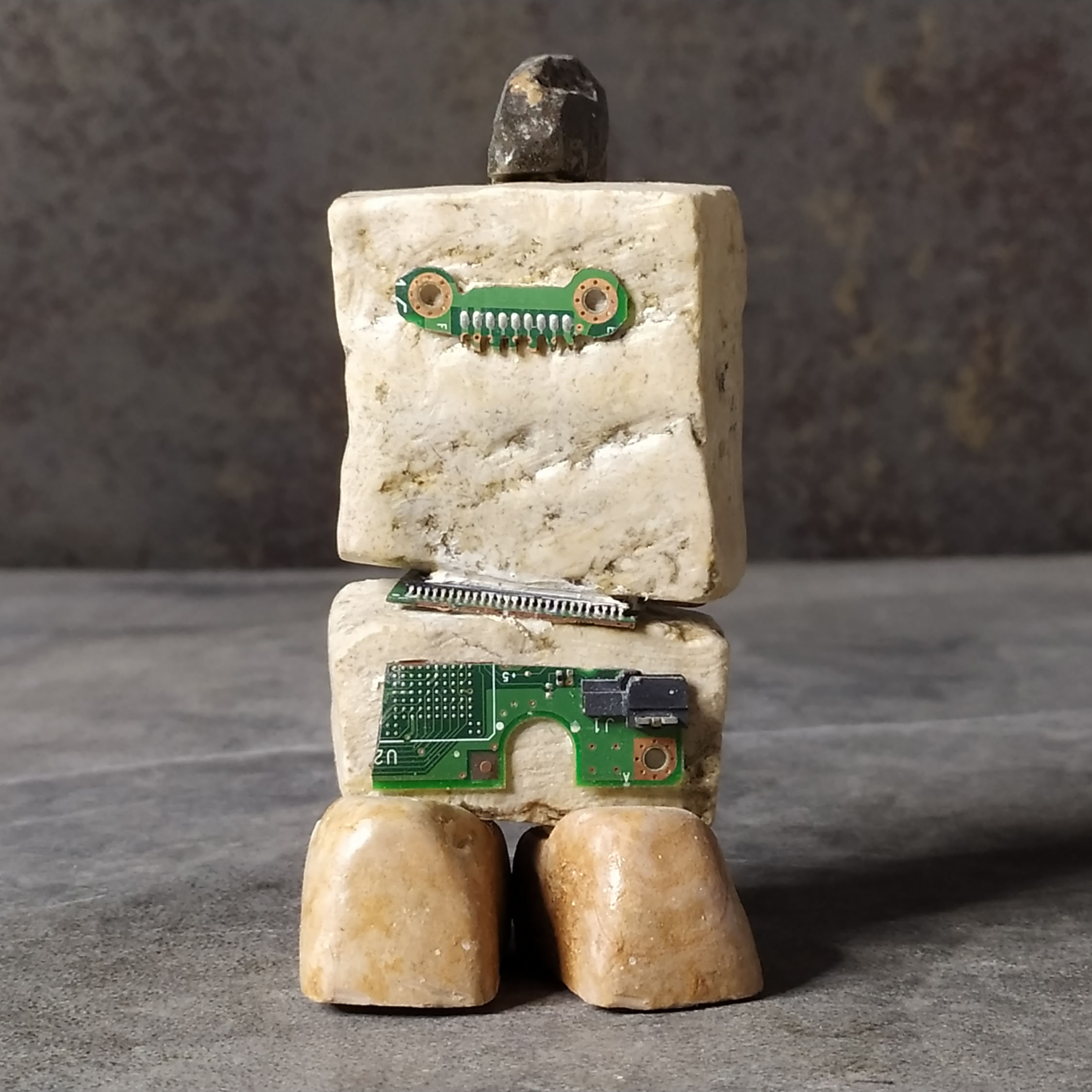 STONE ROBOT Miniature, One of a Kind Stone Figurine - Etsy Canada