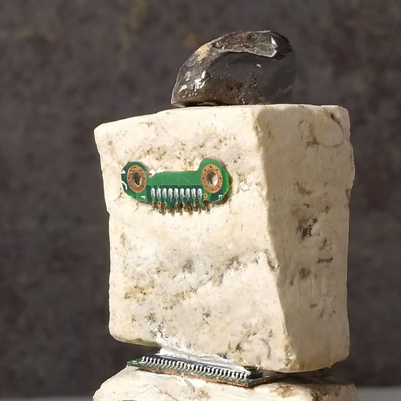 STONE ROBOT Miniature, One of a Kind Stone Figurine - Etsy Canada