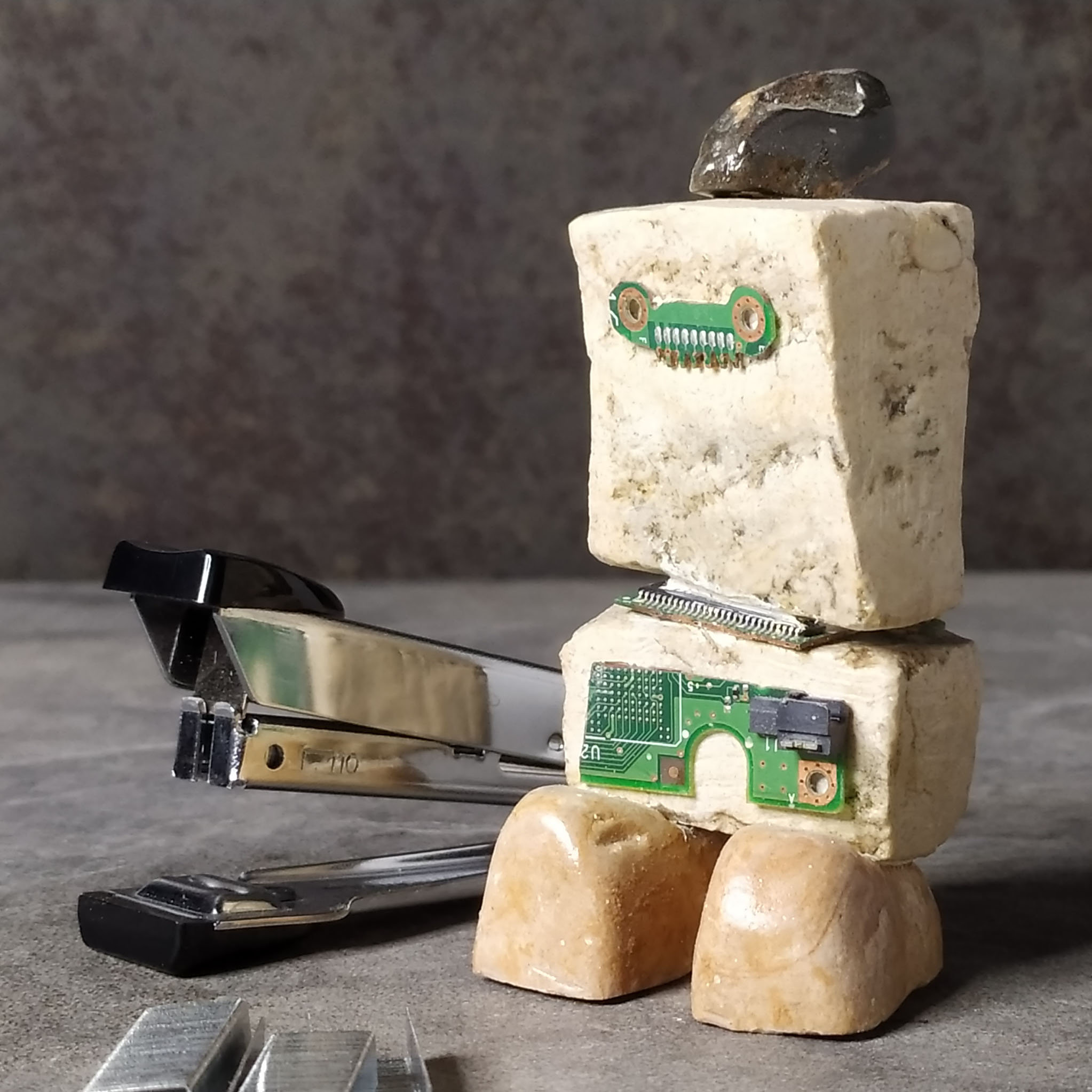 STONE ROBOT Miniature, One of a Kind Stone Figurine - Etsy Canada