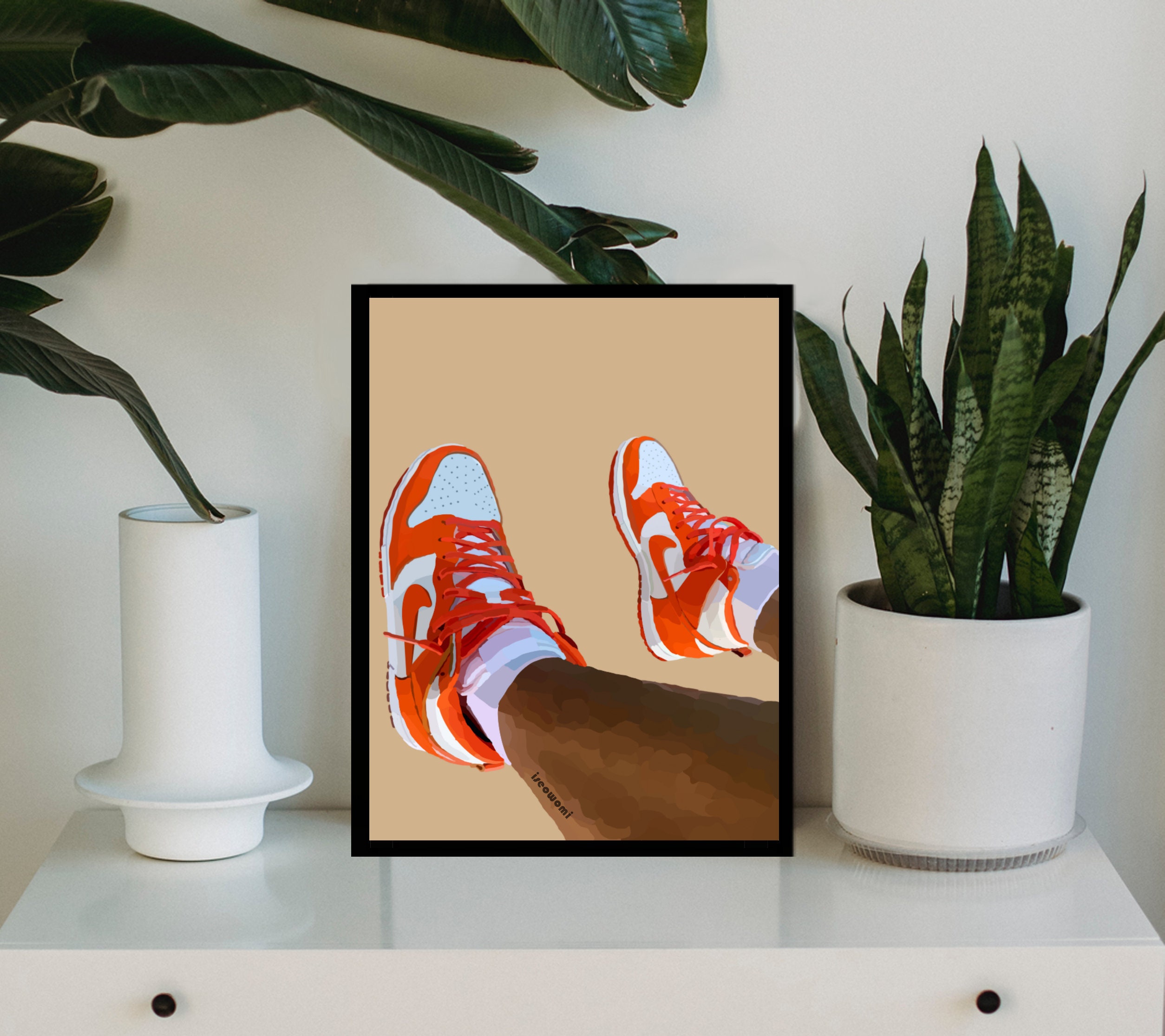 Dunks Sneakers | Black Girl Art | Wall Art | Room Decor | Digital ...