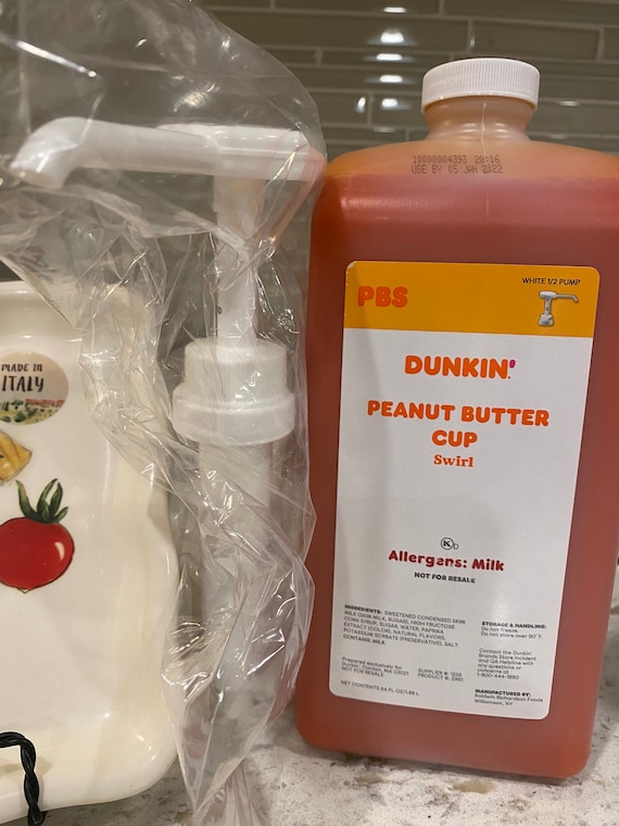 Dunkin Peanut Butter Cup Swirl Syrup 64oz With Pump - Etsy