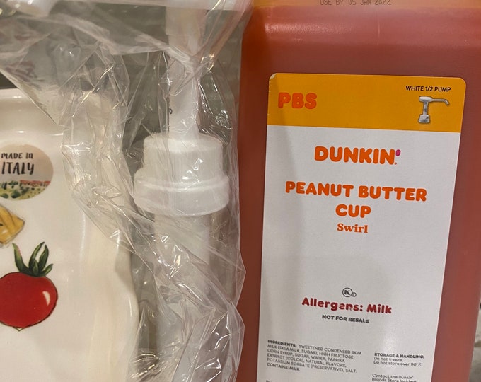 Dunkin Peanut Butter Cup Swirl Syrup, 64oz With Pump, Seasonal/rare ...
