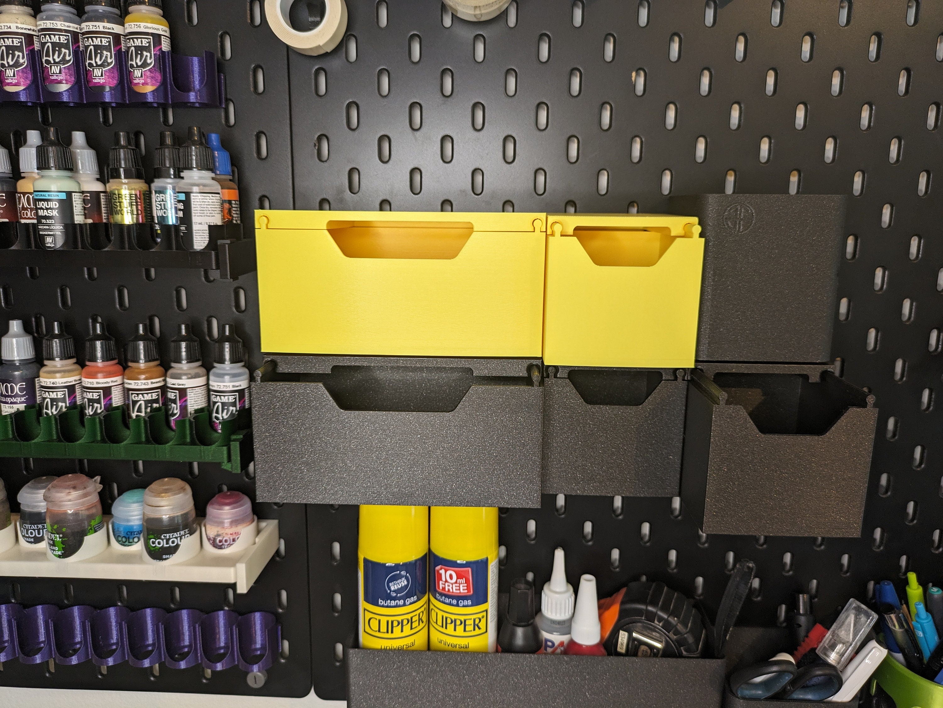 Storage Boxes for IKEA SKADIS Pegboard, Storage Drawer for Wallmounted ...