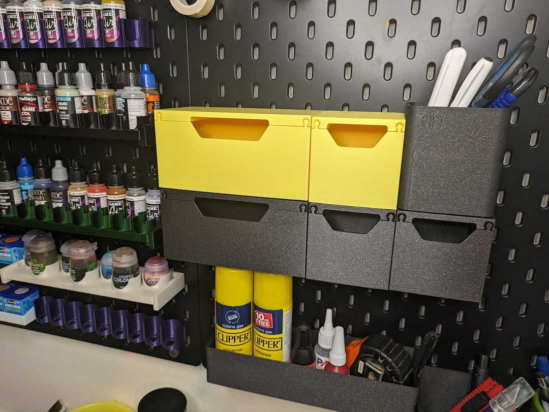 Storage Boxes for IKEA SKADIS Pegboard, Storage Drawer for Wallmounted ...
