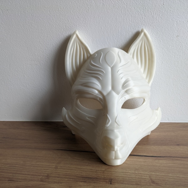 Anime Kitsune Face Mask - Etsy