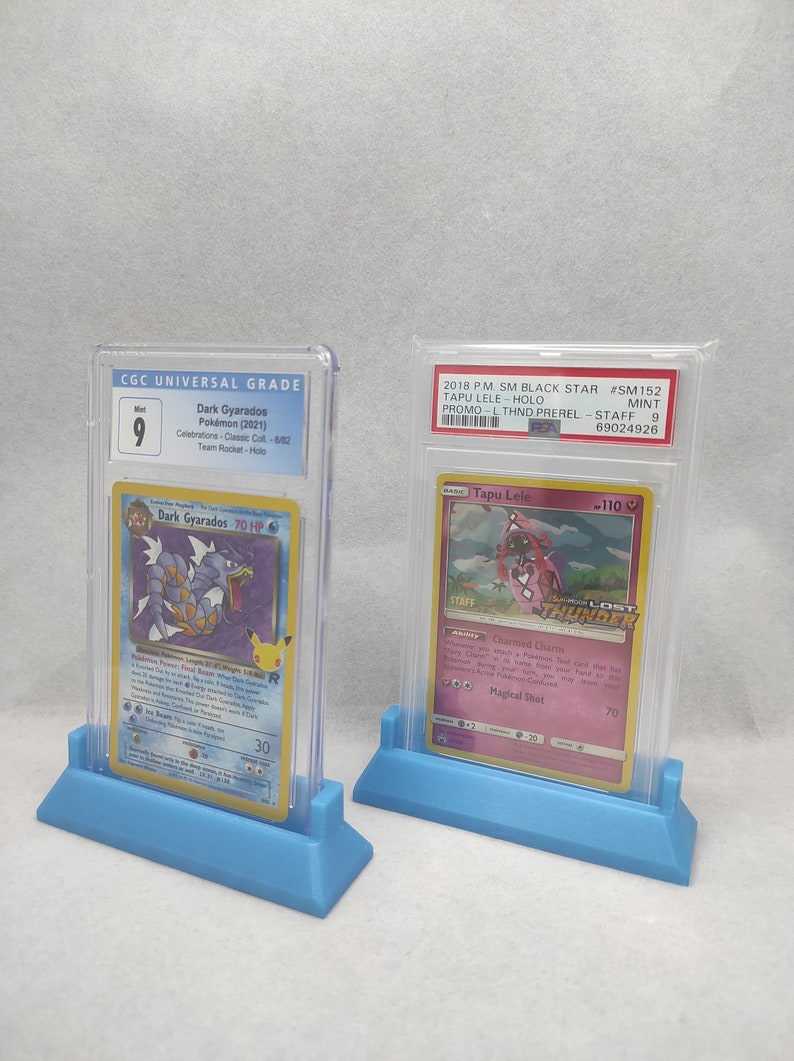 Psa/cgc/beckett Slab Graded Card Stand Display-pokemon/magic - Etsy