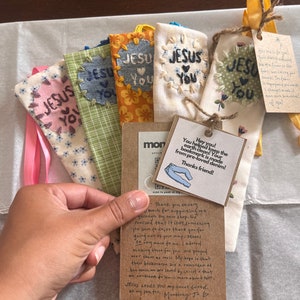 Embroidered Fabric Bible Bookmark jesus Loves You - Etsy