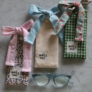 Fabric Eyewear Case- With Bow Closure, Sunglasses Holder, Eyeglass Case ...