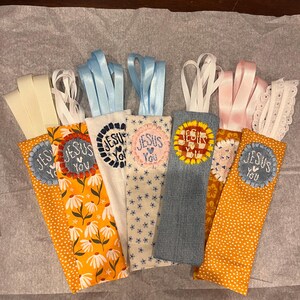 Embroidered Fabric Bible Bookmark jesus Loves You - Etsy