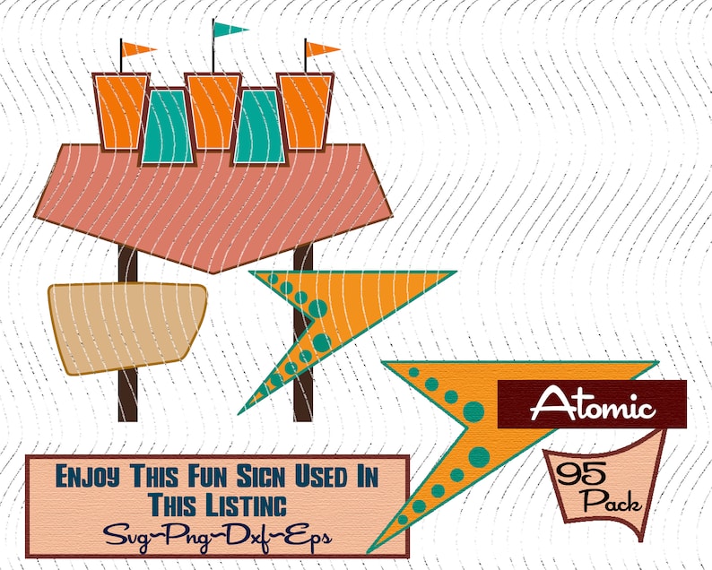 Atomic Designs Mid-century Modern 95 Design Elements Retro - Etsy
