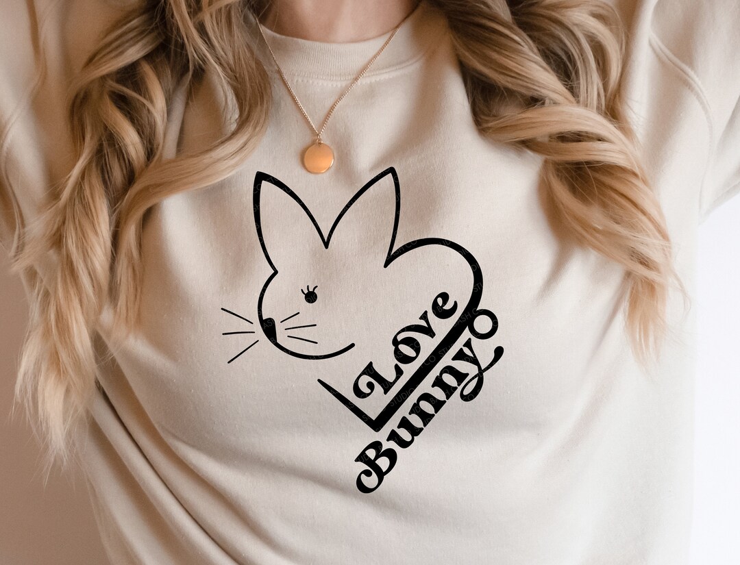 Easter Love Bunny SVG - Heart Shaped Bunny Cut File - Perfect to Dress ...