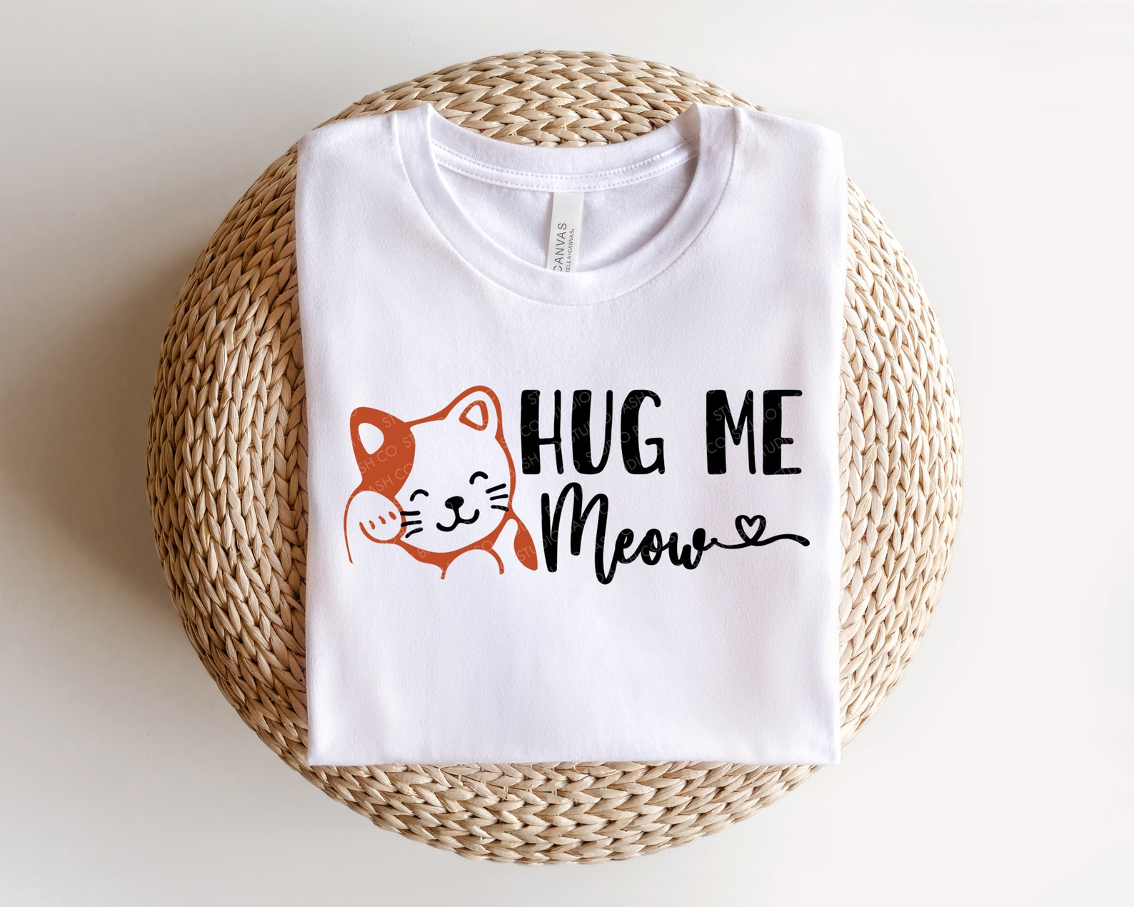 Hug Me Meow Svg, Cat Svg, Meow Svg, Cute Cat SVG, EPS, PNG, Dxf Digital ...