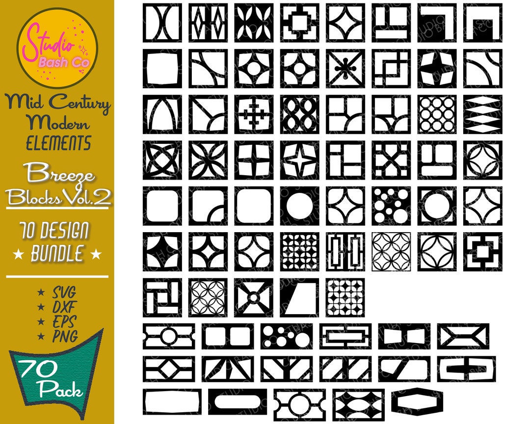 Breeze Blocks Vol. 2 Mid-century Modern 70 Design Breeze - Etsy