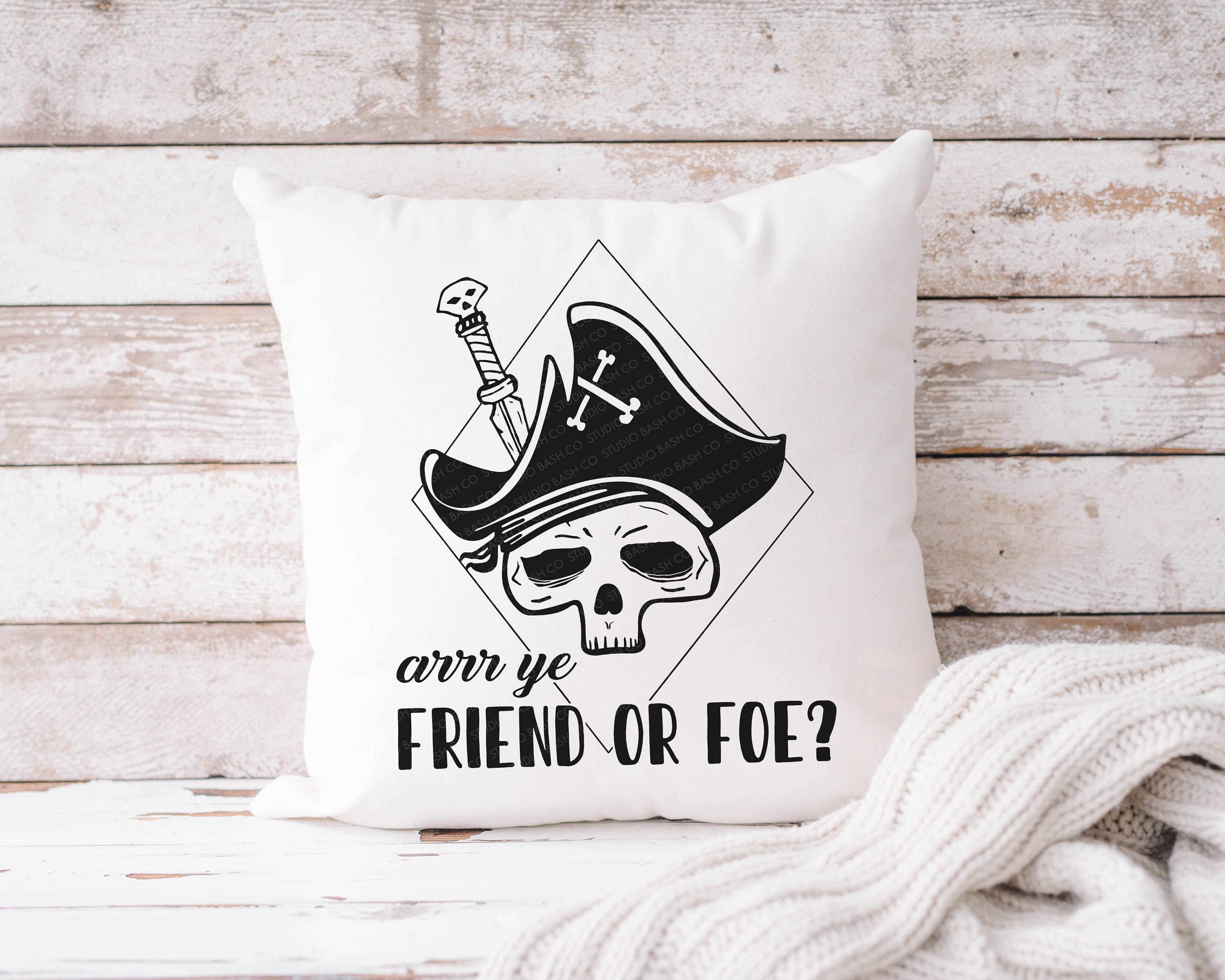 Arrr Ye Friend or Foe SVG Pirate Skull Svg Cute Skull - Etsy